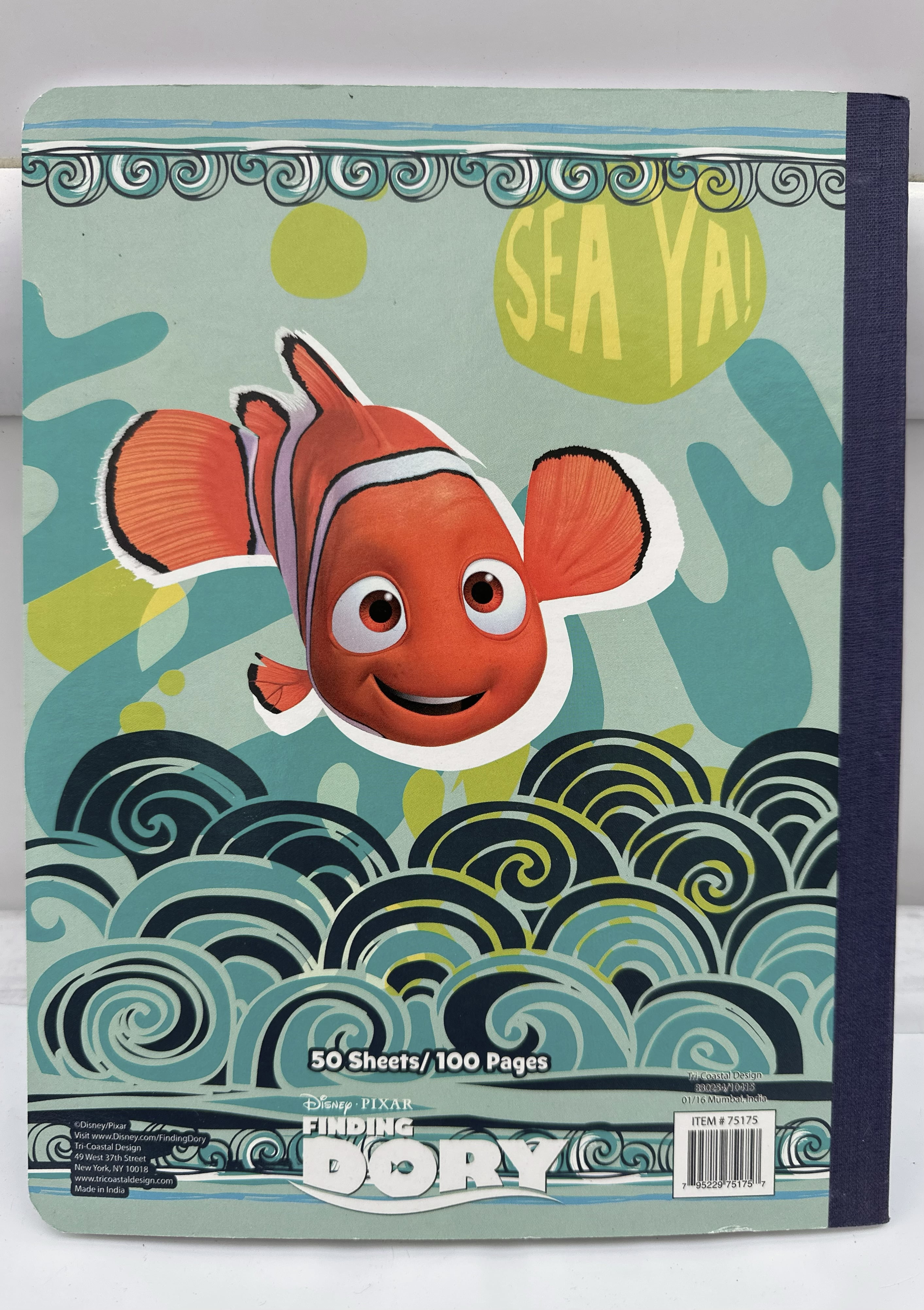 Disney Finding Nemo Notebook - Nemo Dory Notebook School Supply ...