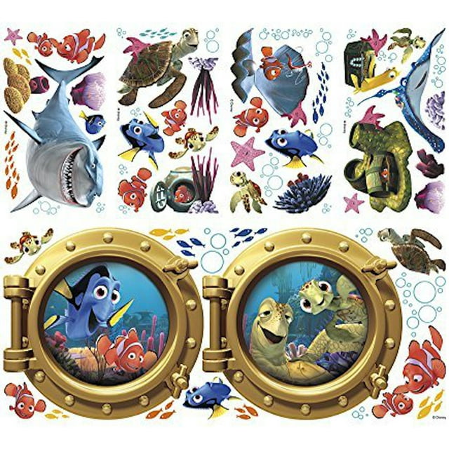 Disney Finding Nemo Peel & Stick Giant Wall Decal And Finding Nemo Wall ...