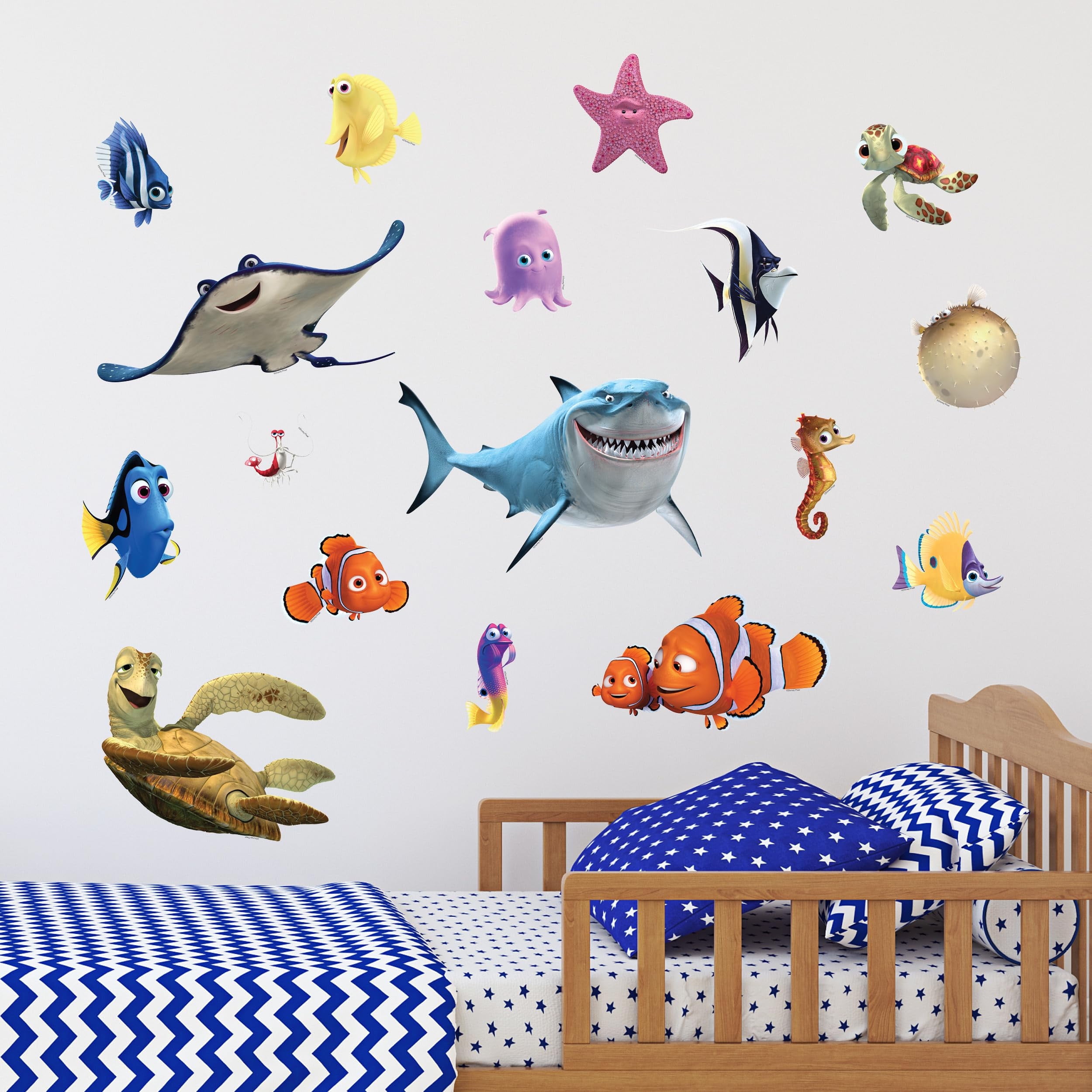 Disney Finding Nemo Wall Decals - Set of 17 Vinyl Stickers for Nursery ...