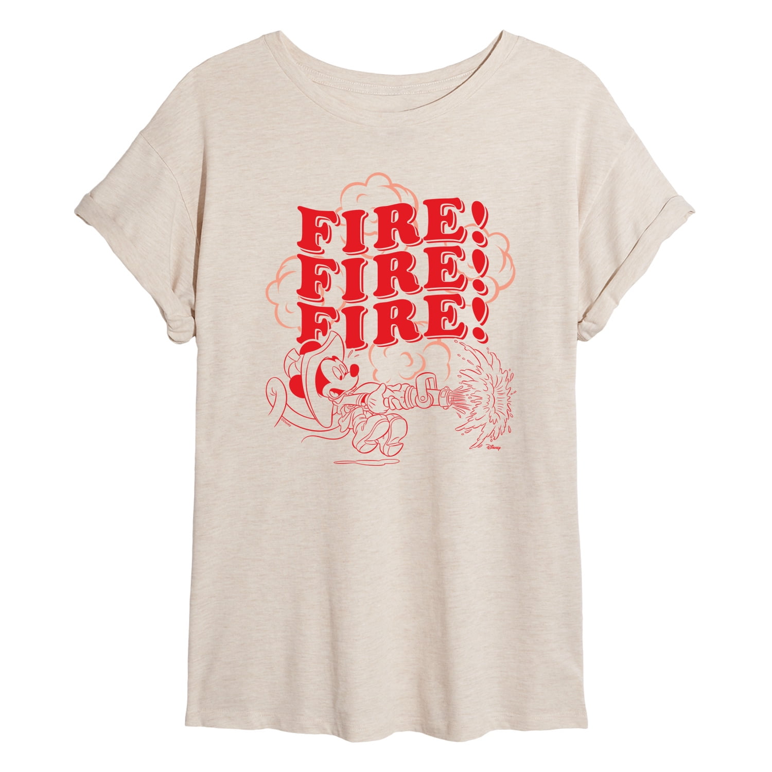 Disney - Firefighter Mickey - FIRE! Stacked - Juniors Ideal Flowy ...