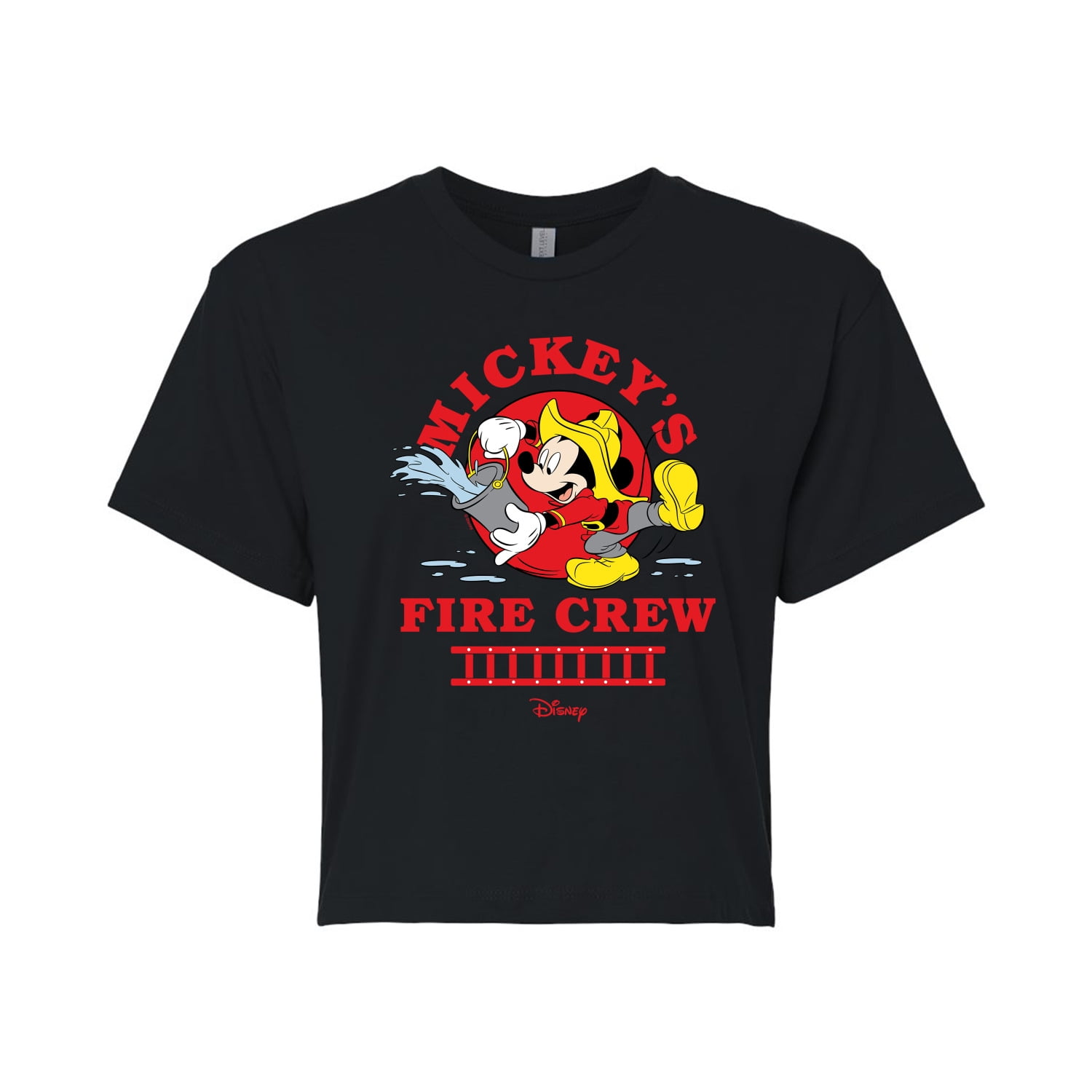 Disney - Firefighter Mickey - Fire Crew - Juniors Cropped Cotton Blend ...