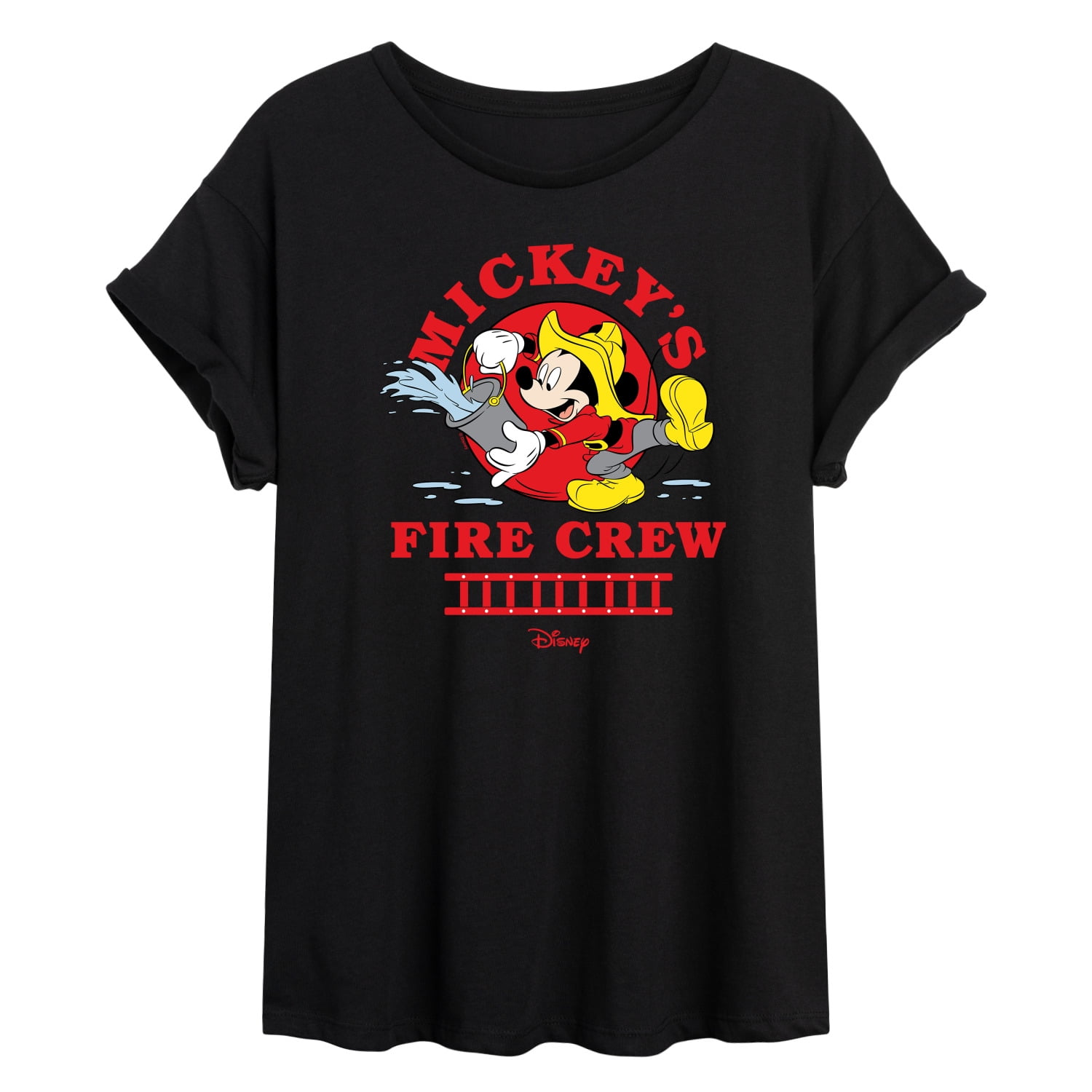 Disney - Firefighter Mickey - Fire Crew - Juniors Ideal Flowy Muscle T ...