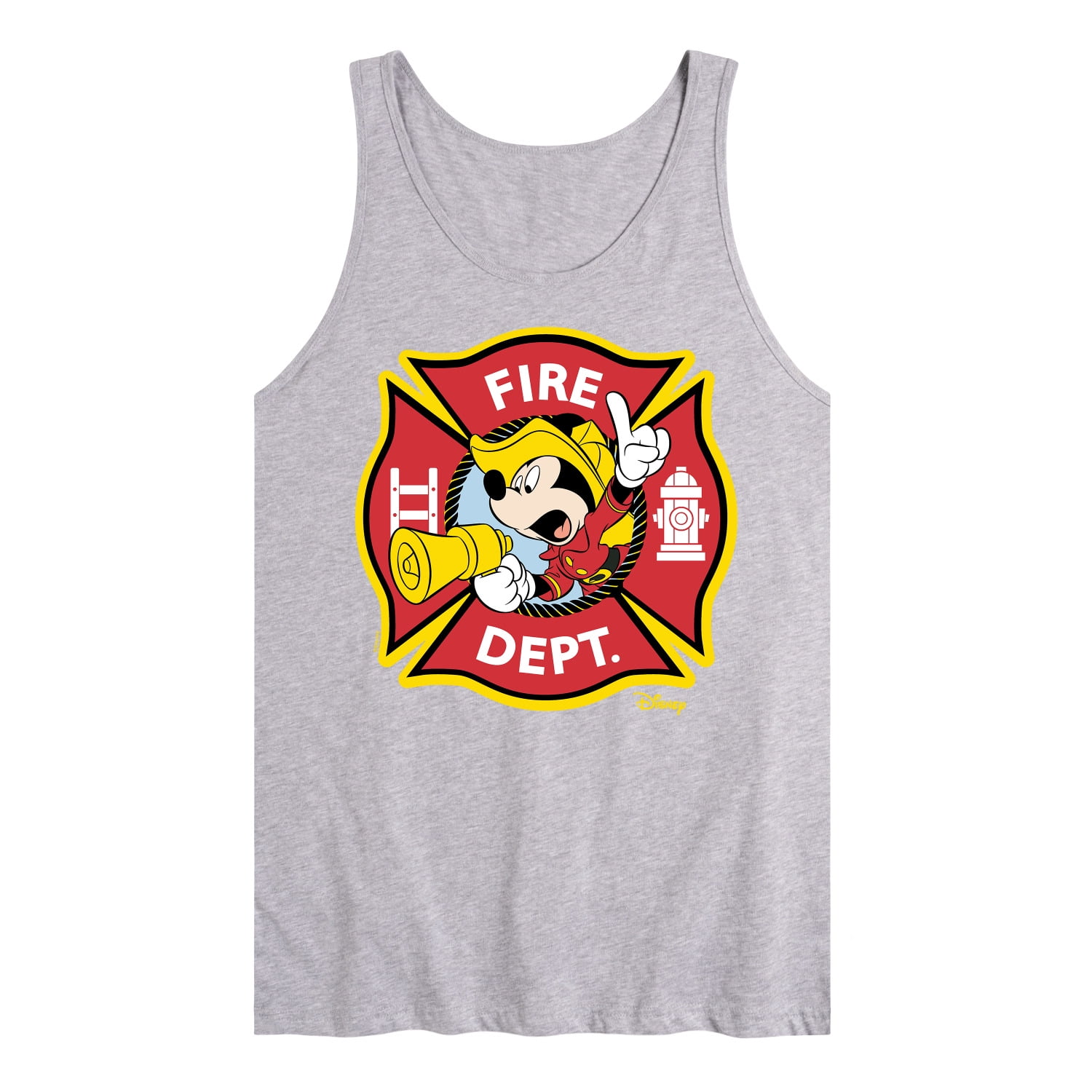 Disney - Firefighter Mickey - Fire Dept. Alarm - Men's Jersey Tank Top ...