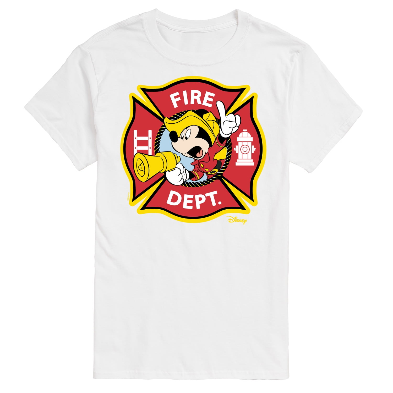 Disney - Firefighter Mickey - Fire Dept. Alarm - Men's Short Sleeve ...