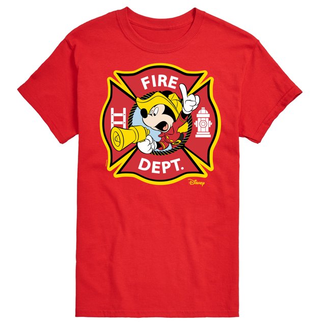 Disney - Firefighter Mickey - Fire Dept. Alarm - Men's Short Sleeve ...