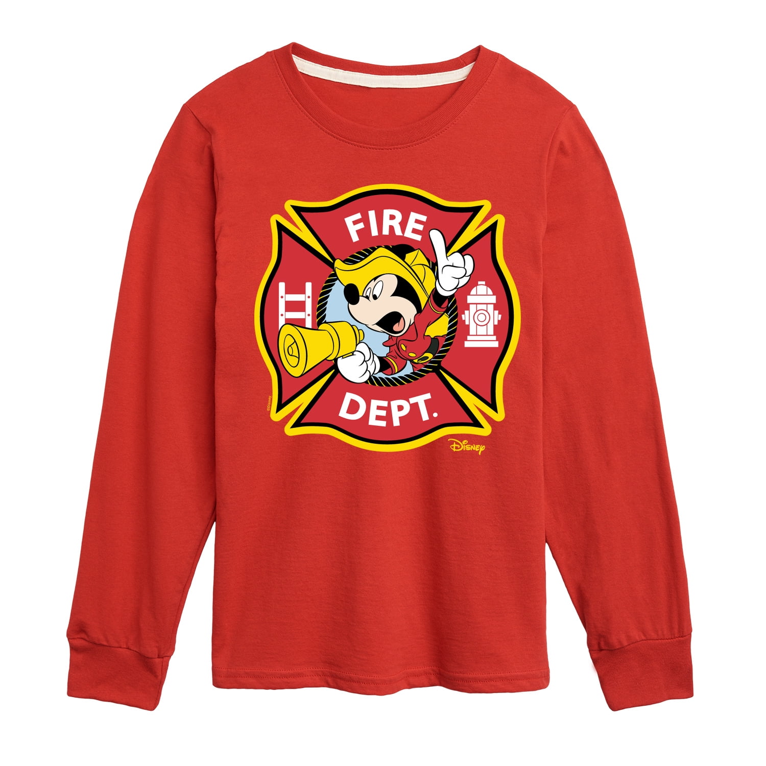 Disney - Firefighter Mickey - Fire Dept. Alarm - Toddler & Youth Long ...
