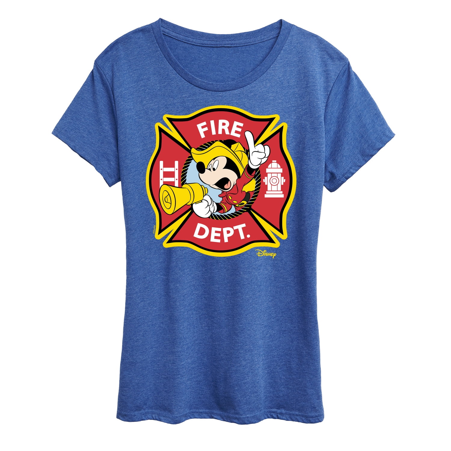 Disney - Firefighter Mickey - Fire Dept. Alarm - Women's Short Sleeve ...