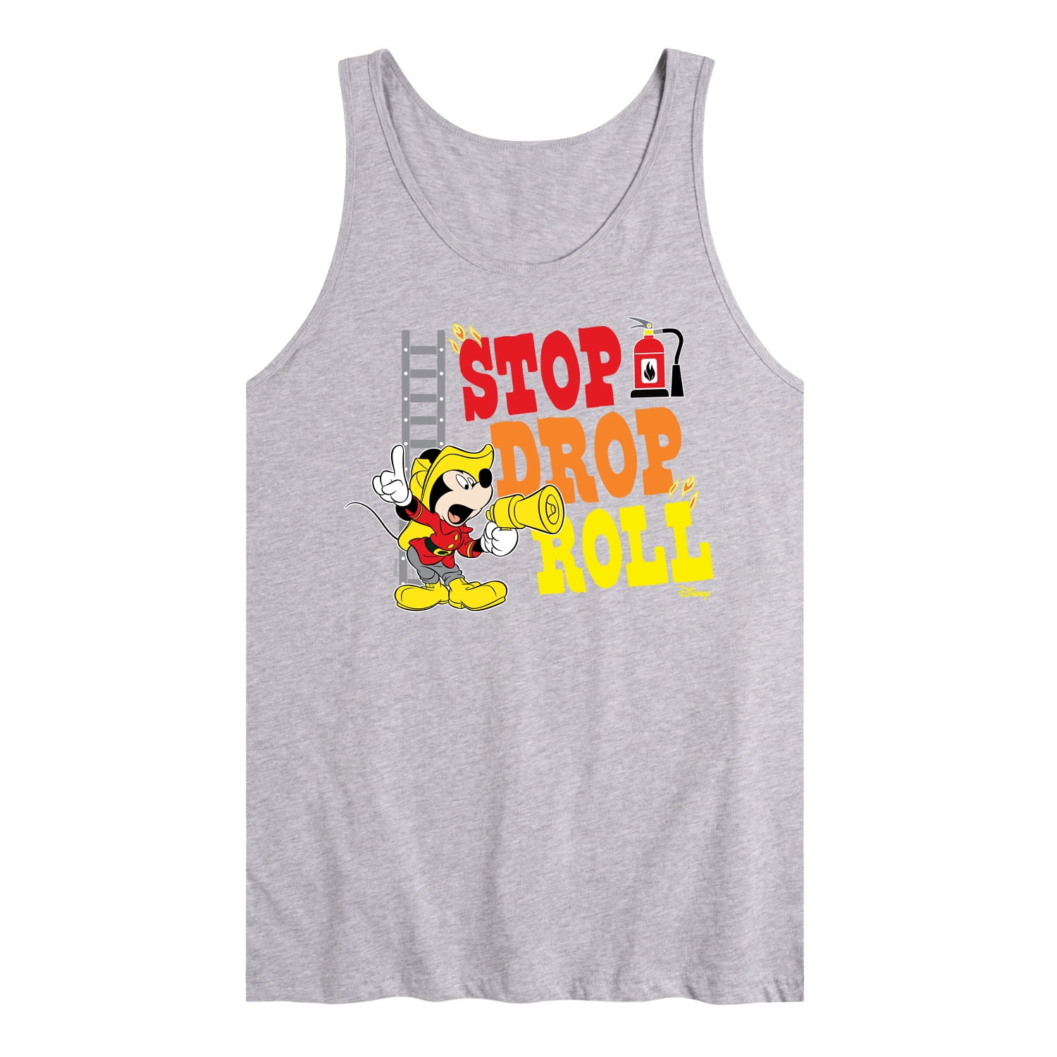 Disney - Firefighter Mickey - Stop, Drop, & Roll - Men's Jersey Tank ...