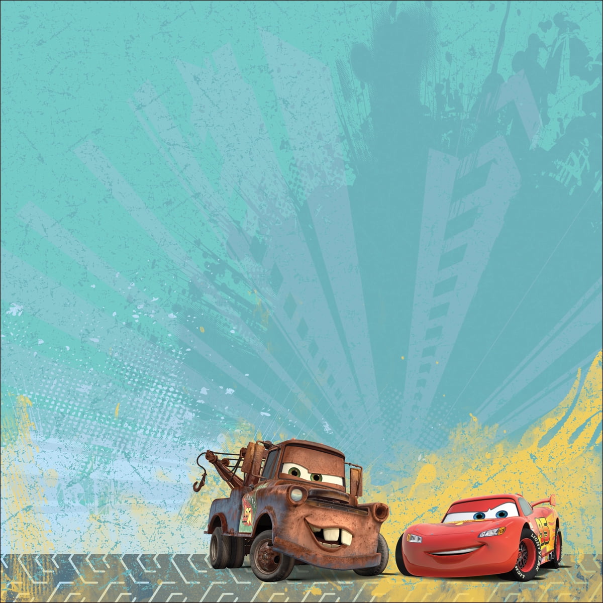 Disney Flat Paper 12"X12"-Cars 2 - Mater & Mc Queen, Pk 25, EK Success ...