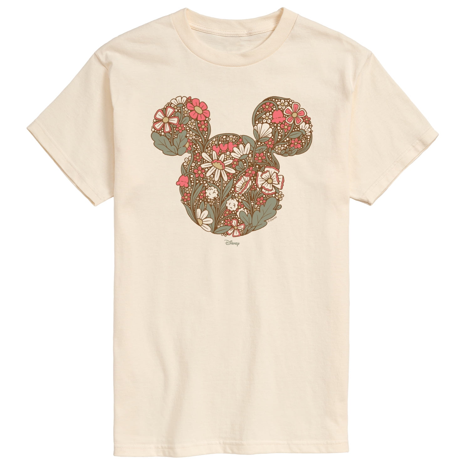 Disney - Floral Mickey Ears - Men's Short Sleeve Graphic T-Shirt ...
