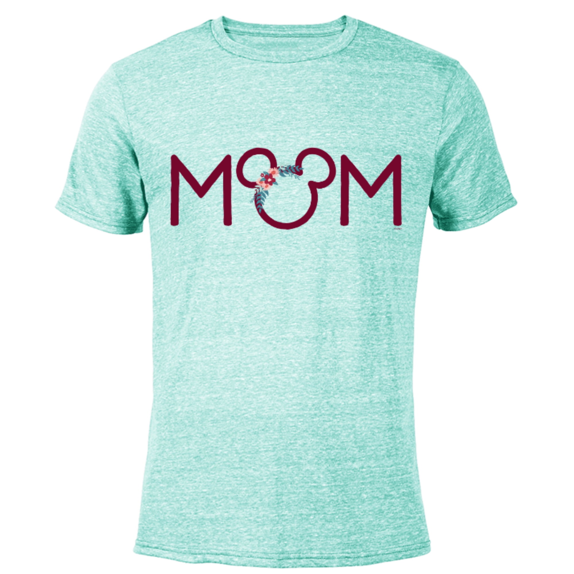 Disney Floral Mickey Mouse Mom - Short Sleeve Blended T-Shirt for ...