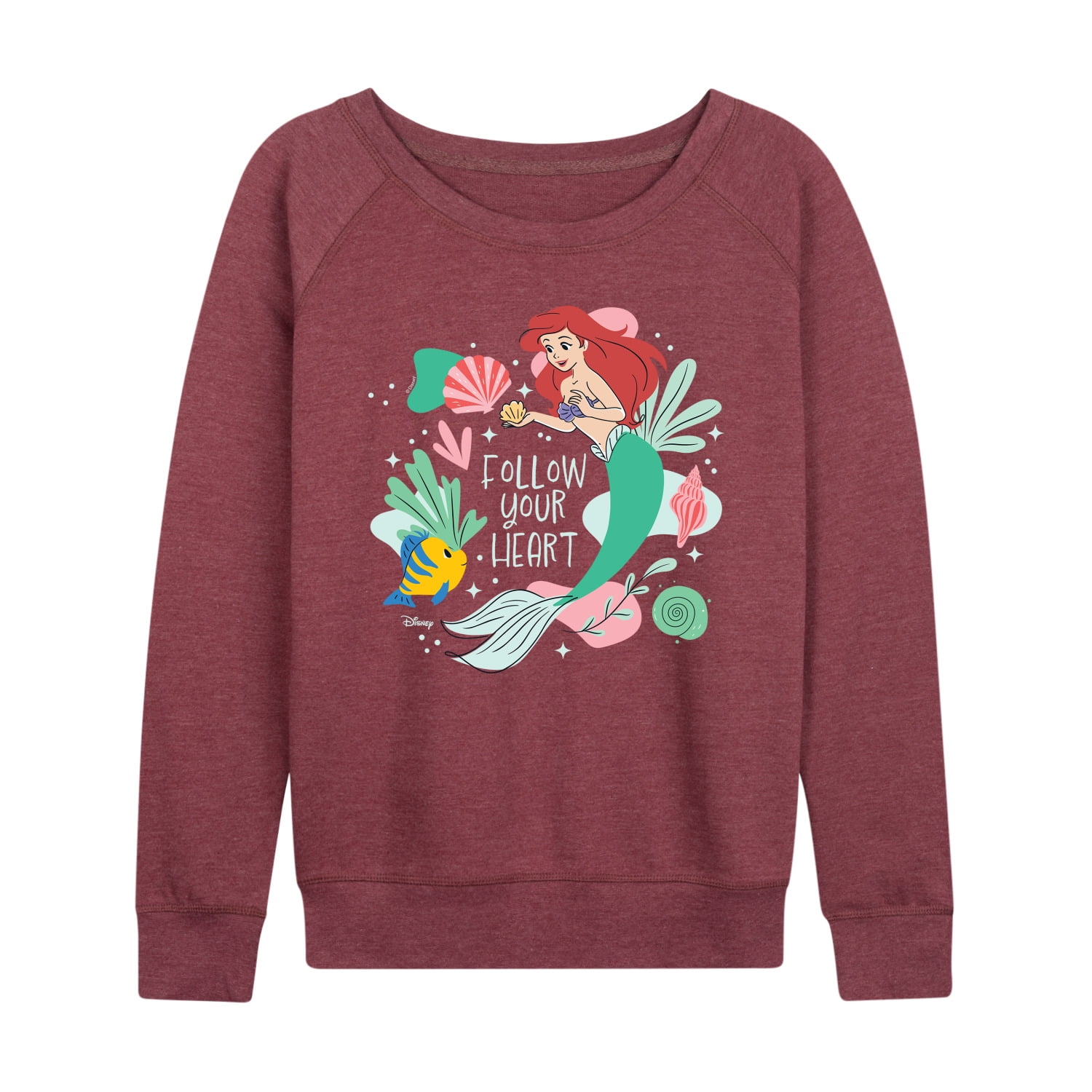 Disney - Follow Your Heart Ariel - Women's Lightweight French Terry ...