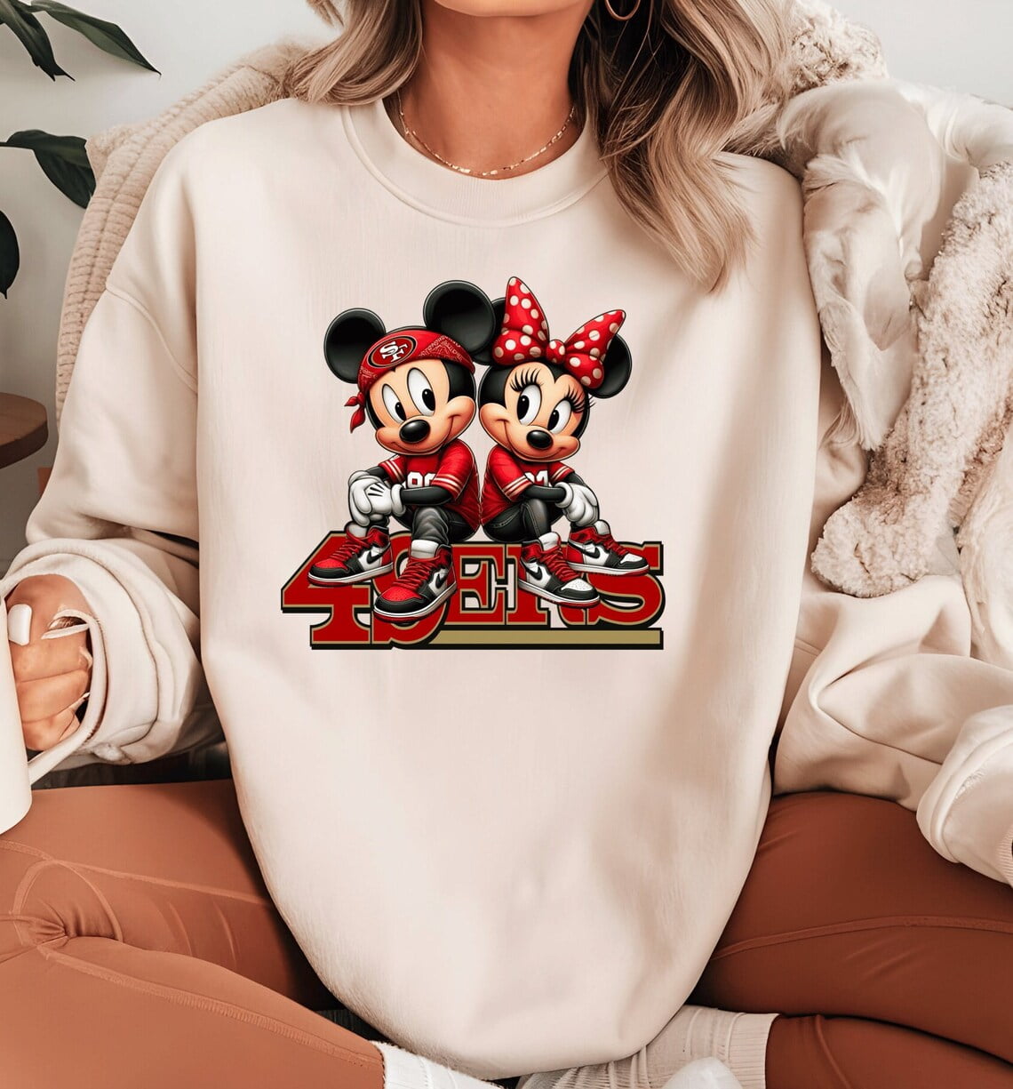 Disney Football Sweatshirt, Football Mickey and Minnie Sweatshirt ...