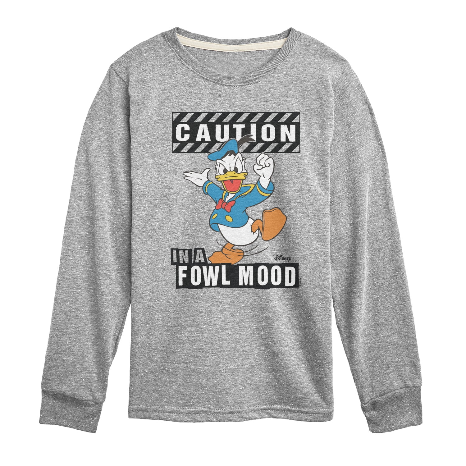 Disney - Fowl Mood Donald - Youth Boys Long Sleeve Graphic T-Shirt ...