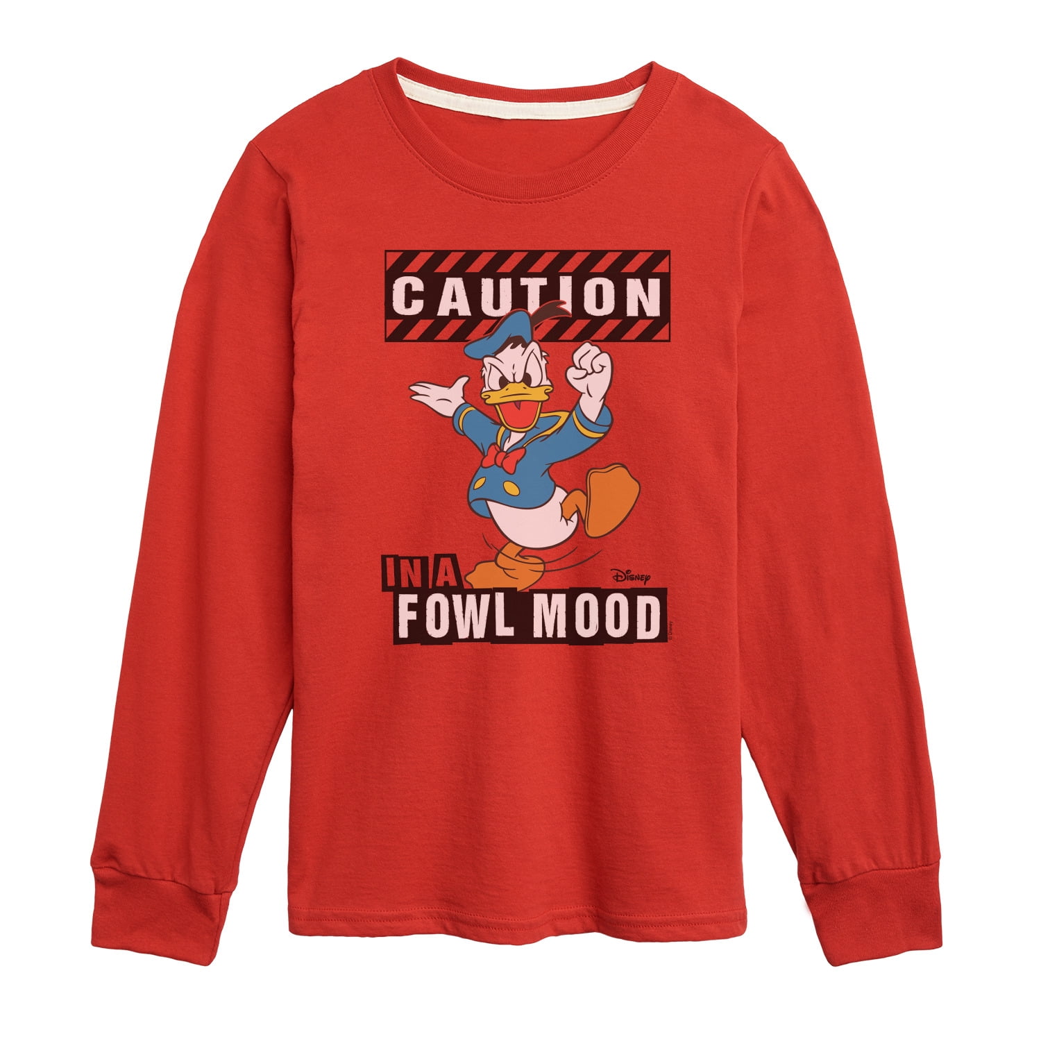 Disney - Fowl Mood Donald - Youth Boys Long Sleeve Graphic T-Shirt ...