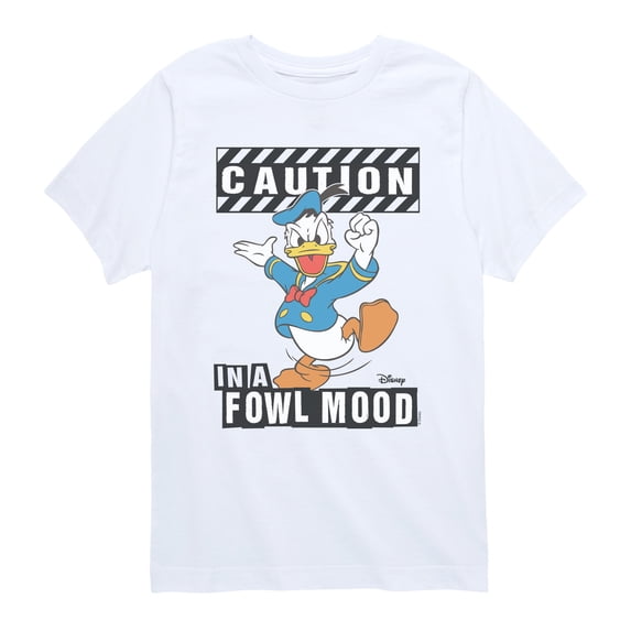 Disney - Fowl Mood Donald - Youth Boys Short Sleeve Graphic T-Shirt ...