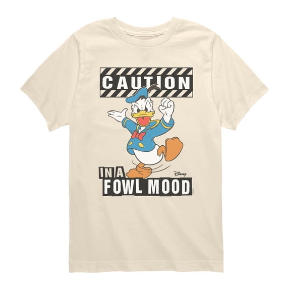 Disney - Fowl Mood Donald - Youth Boys Short Sleeve Graphic T-Shirt ...