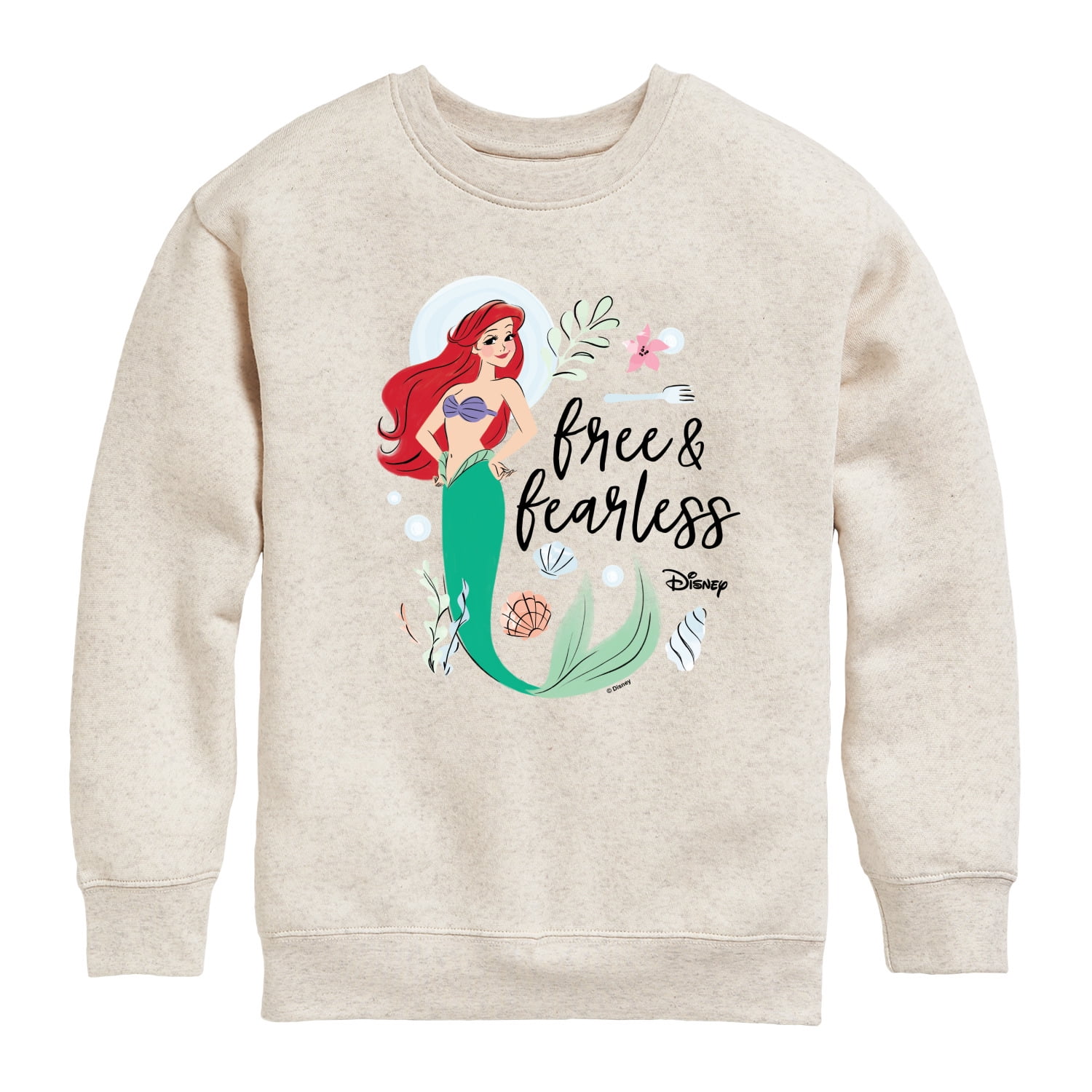 Disney - Free And Fearless - Toddler & Youth Crewneck Fleece Sweatshirt ...