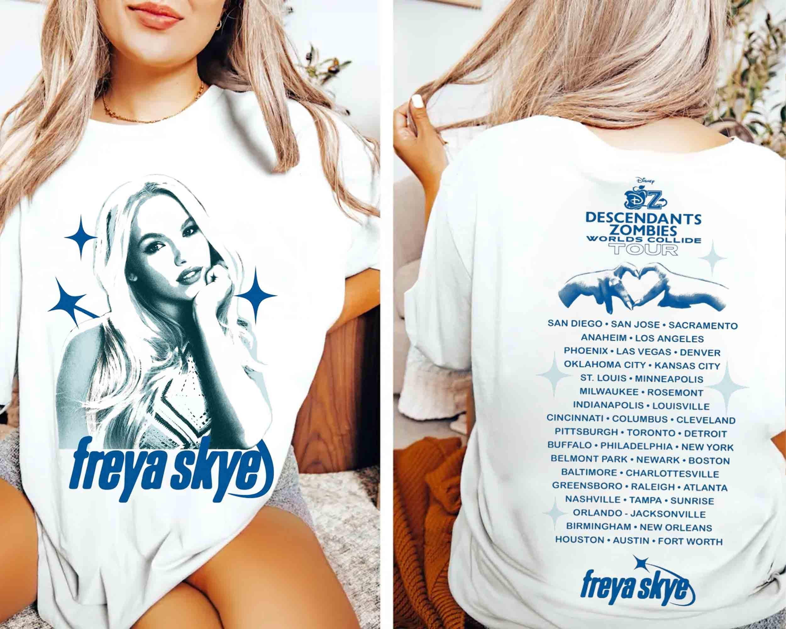 Disney Freya Skye T-shirt, Descendants Zombies Worlds Collide Tour, The Rise Of Red Tee ...