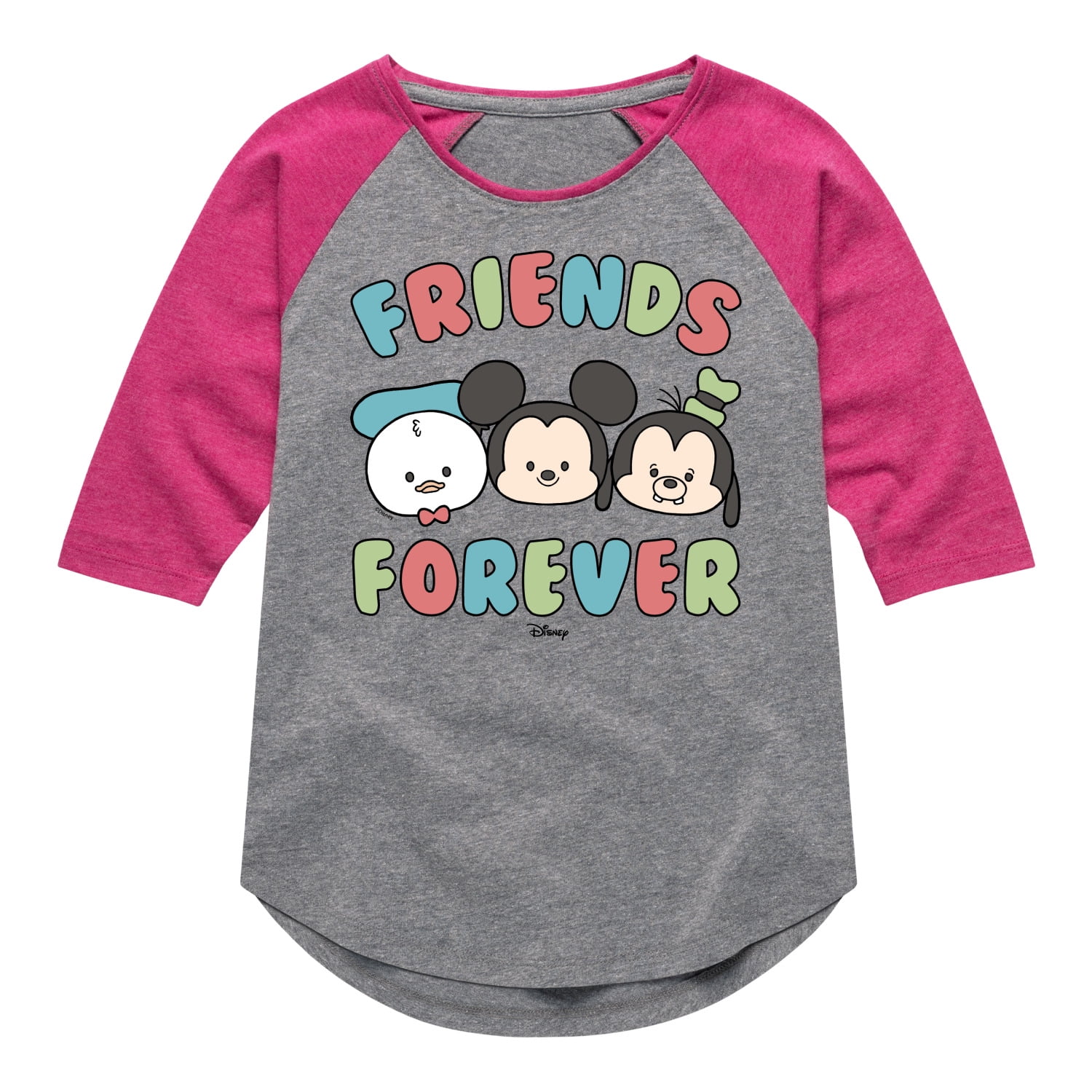 Disney - Friends Forever - Toddler & Youth Girls Raglan Graphic T-Shirt ...