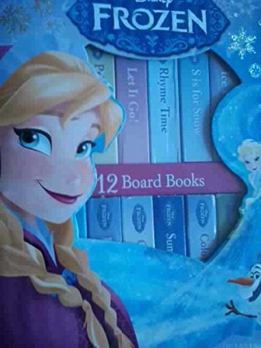 Pre-Owned Disney Frozen, 12 Board Books, Book Block Box Set Paperback ...