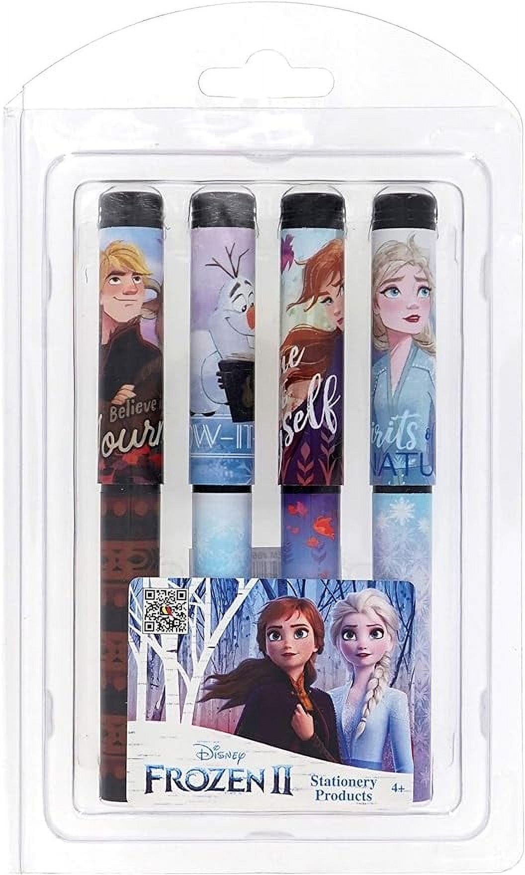 Disney Frozen 2-4 Pack of Ballpoint Barrel Pens in Clamshell Packaging ...