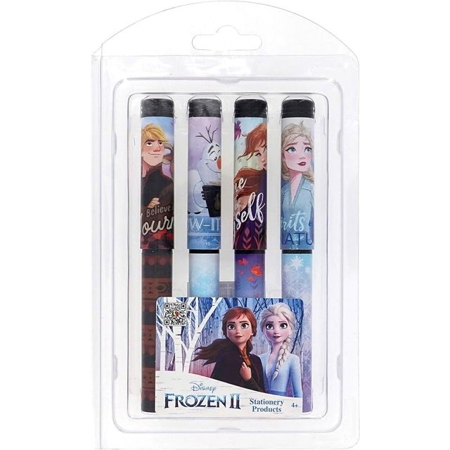 Disney Frozen 2-4 Pack of Ballpoint Barrel Pens in Clamshell Packaging ...