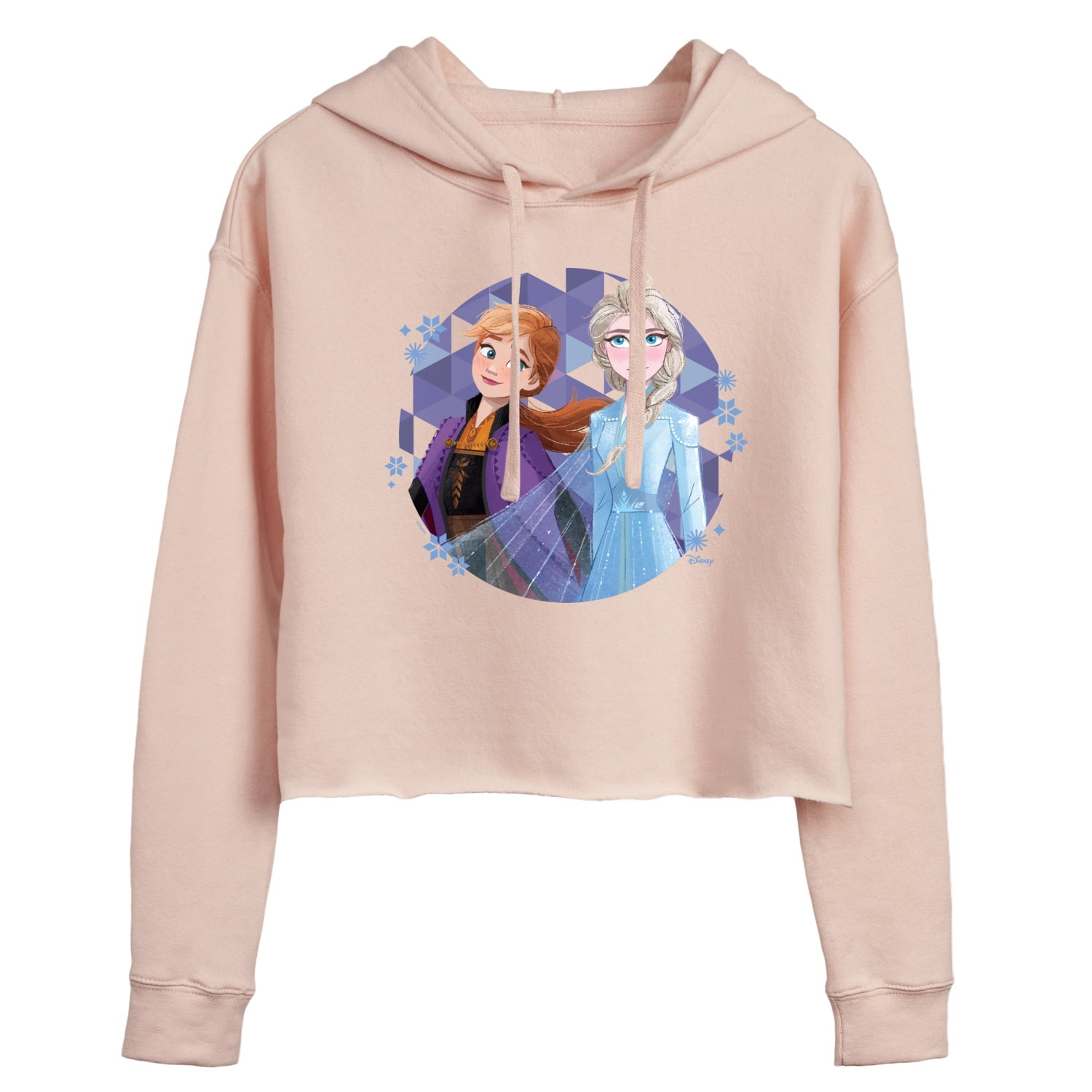 Disney Frozen 2 - Anna & Elsa - Juniors Cropped Pullover Hoodie ...