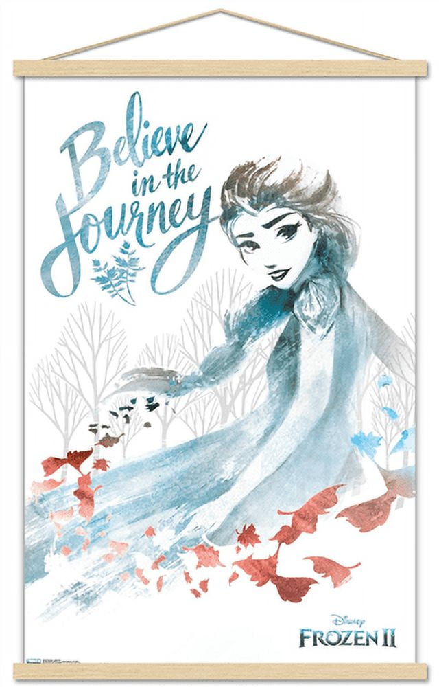 Disney Frozen 2 - Believe Wall Poster with Wooden Magnetic Frame, 22. ...