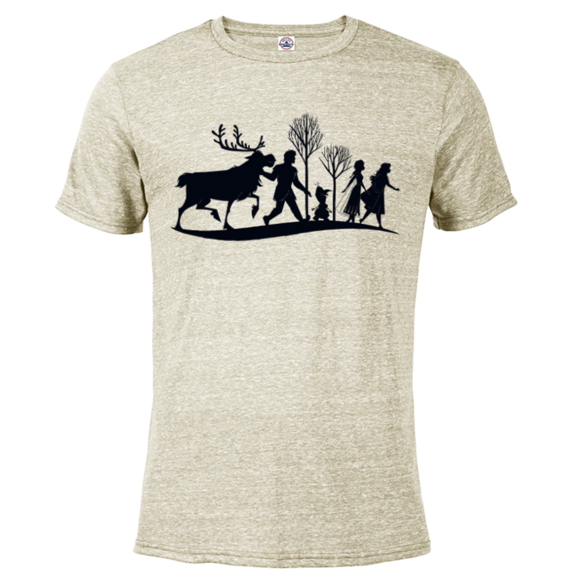 Disney Frozen 2 Characters Anna Elsa Silhouette - Short Sleeve Blended ...
