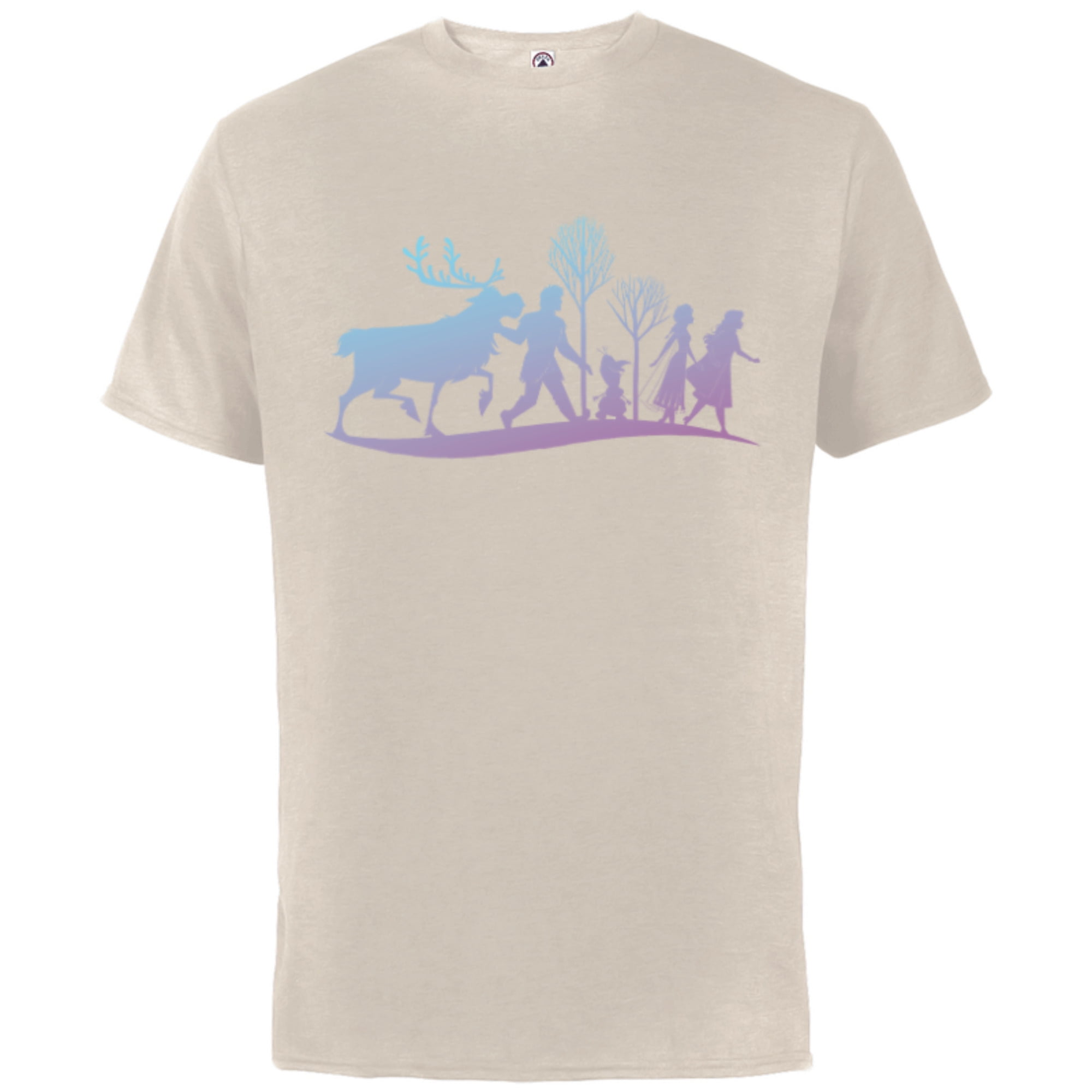 Disney Frozen 2 Characters Gradient Silhouette - Short Sleeve Cotton T ...