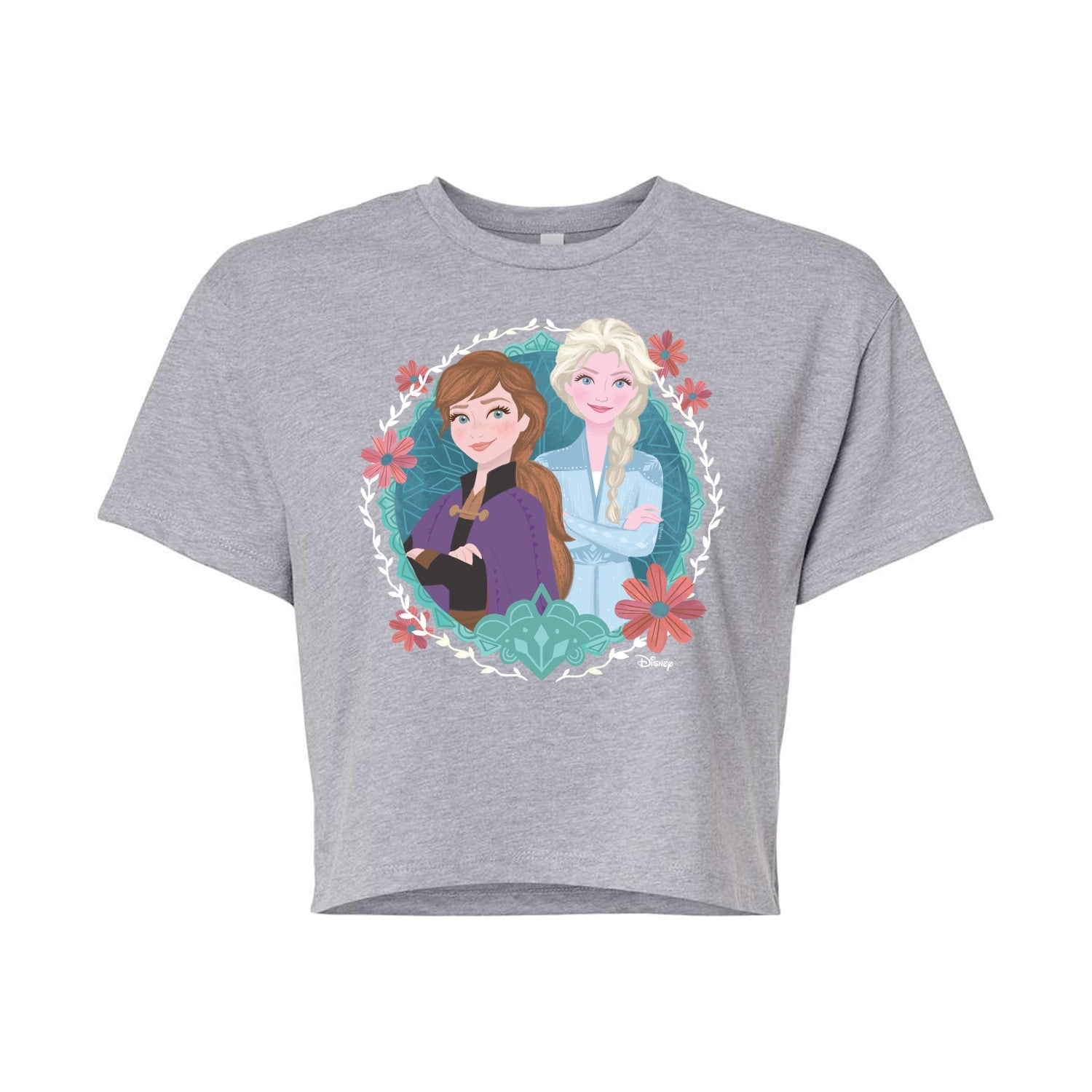Disney Frozen 2 - Circle Of Sisters Anna & Elsa - Juniors Cropped ...
