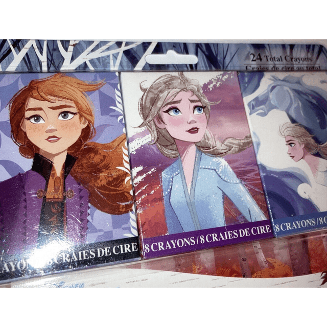 Disney Frozen 2 Crayons set of 3 with 8 Ct (24 Total) - Walmart.com