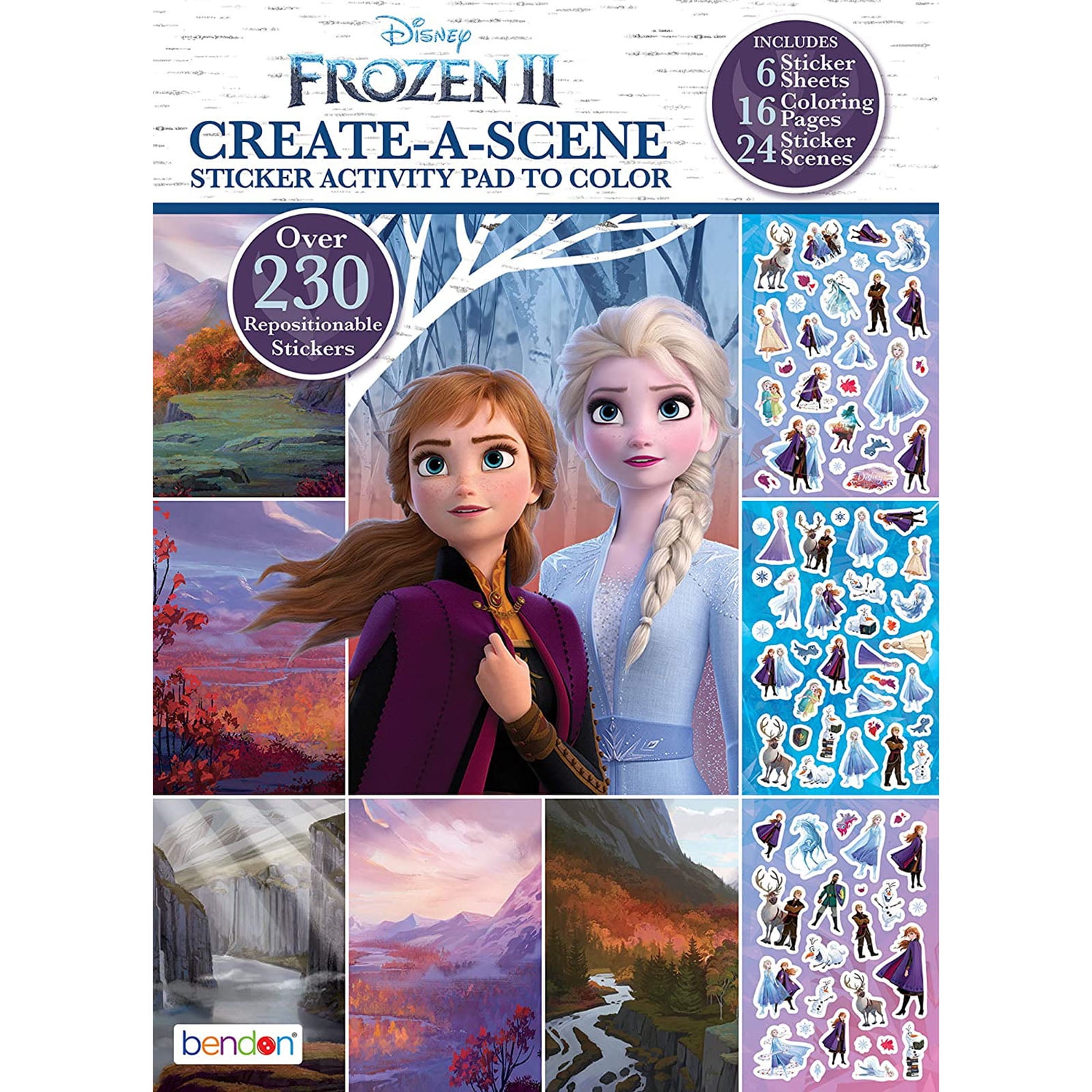 Disney Frozen 2 Create-a-Scene Sticker Pad and Sticker Scenes 46033 ...
