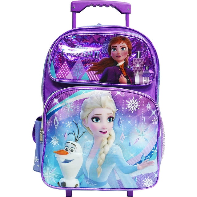 Disney Frozen 2 Elsa & Anna Kids Backpack 16" Rolling Backpack /Roller ...