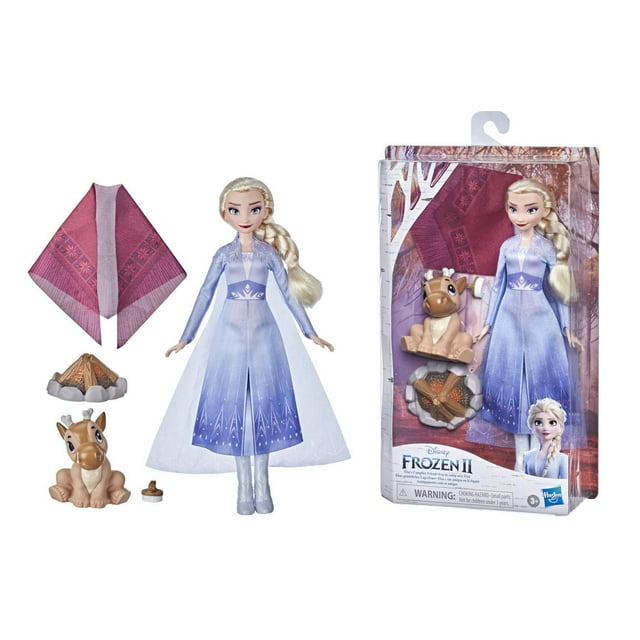Disney Frozen 2 Elsa Doll with Baby Reindeer, Fashion Doll Accessories ...