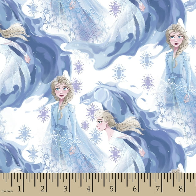 Disney Frozen 2 Elsa Element 100% Cotton Fabric, 18" x 21" precut ...