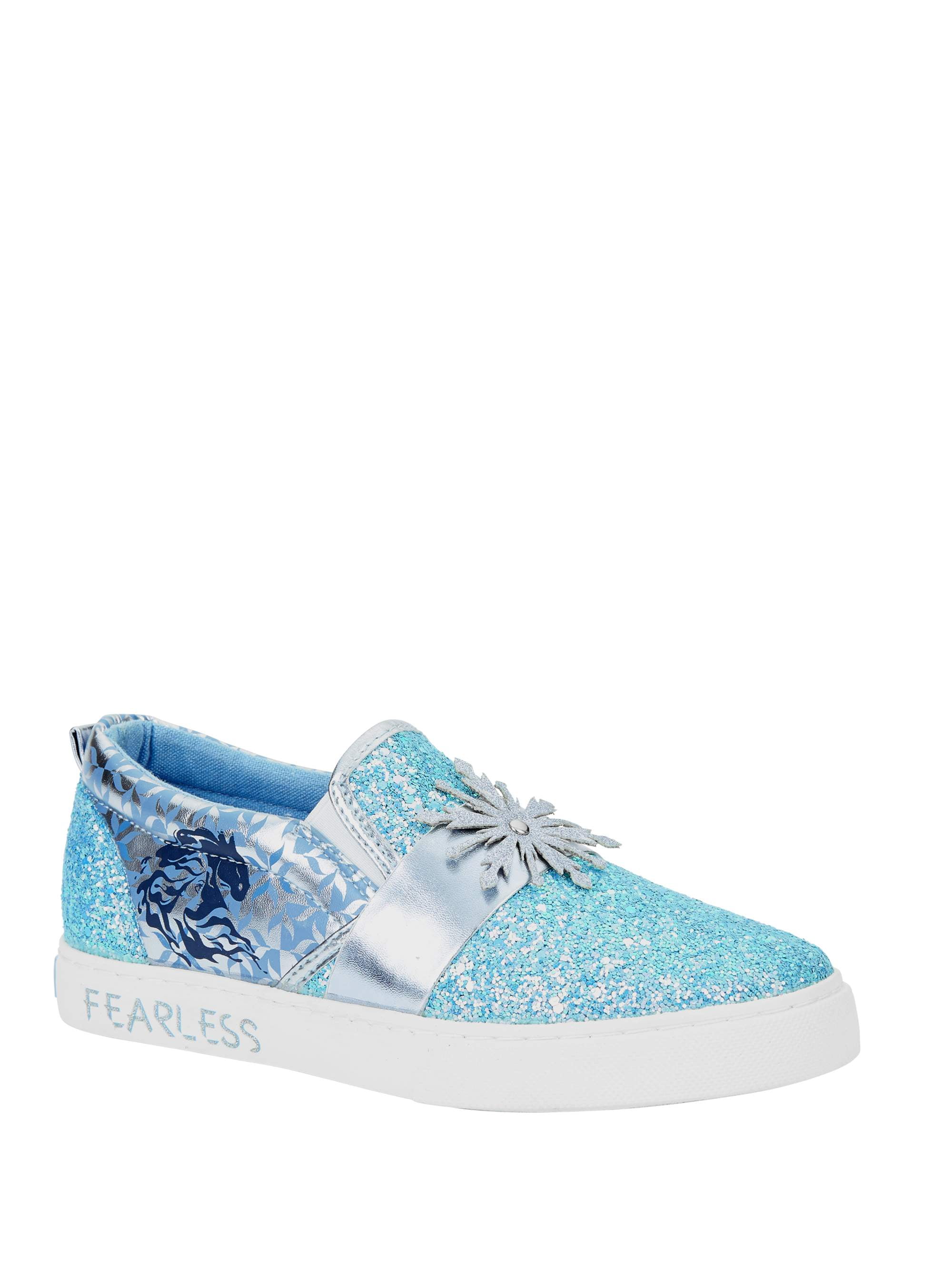 Disney Frozen 2 Elsa "Fearless" Snowflake Slip-on Sneakers (Little ...