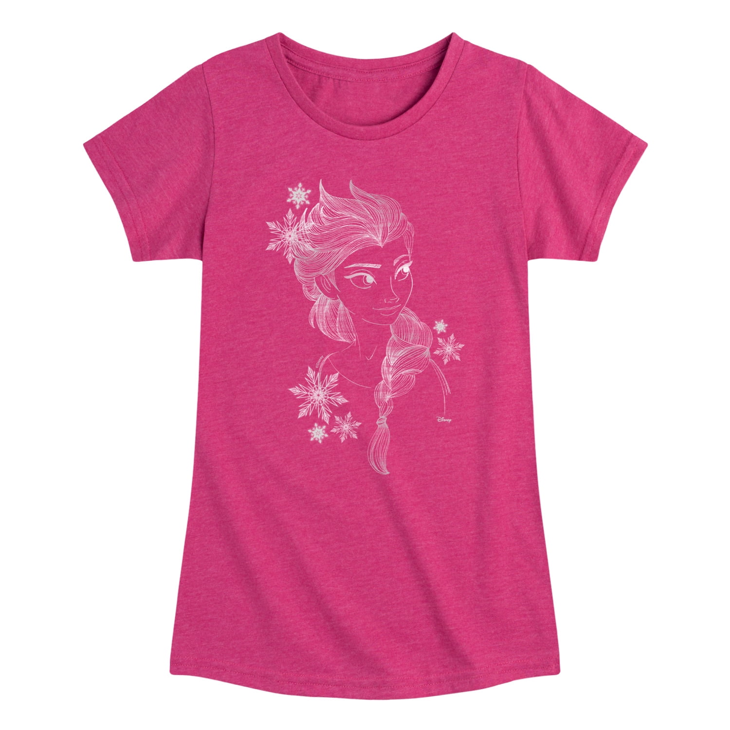 Disney Frozen 2 - Elsa Outlined Sketch - Toddler & Youth Girls Short ...