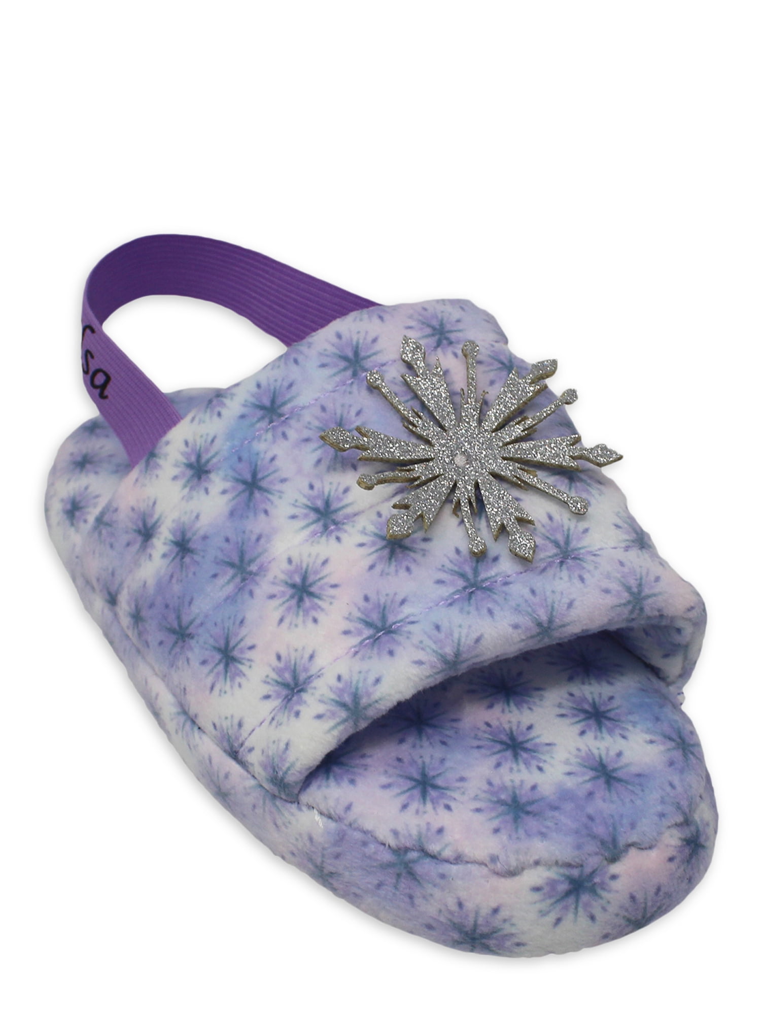 Disney Frozen 2 Elsa Snowflake Fluffy Spa Slippers w/ Free Shoe Gift ...