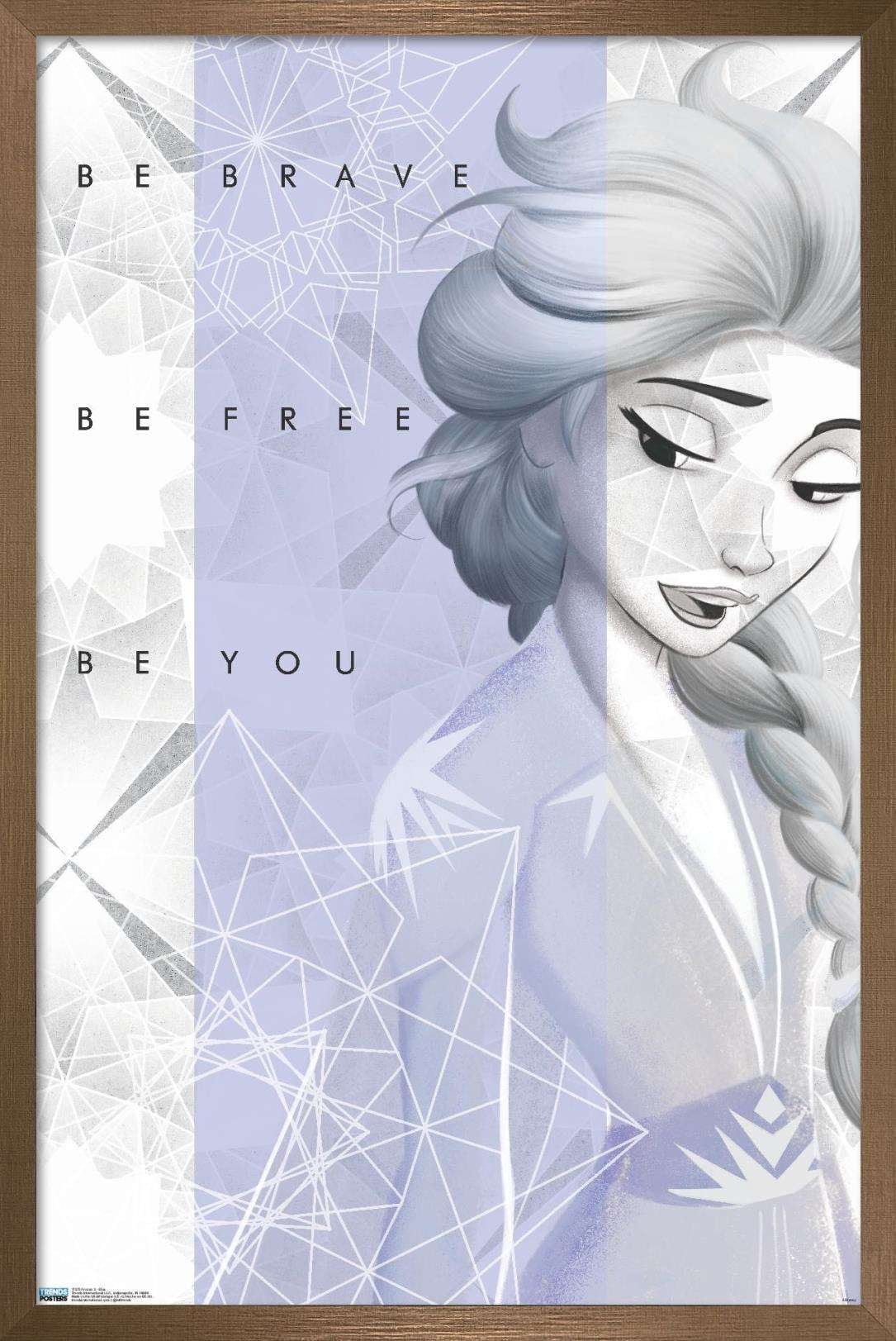 Disney Frozen 2 - Elsa Wall Poster, 22.375" x 34", Framed - Walmart.com