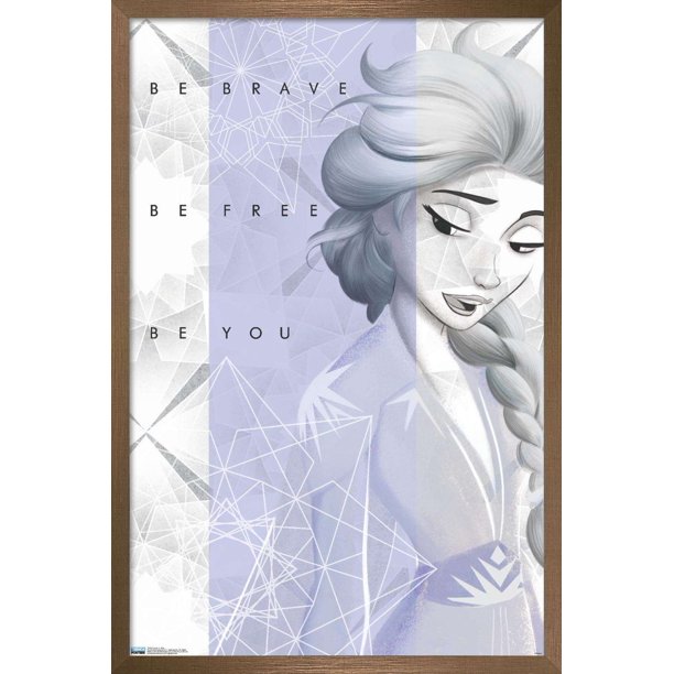 Disney Frozen 2 - Elsa Wall Poster, 22.375" x 34", Framed - Walmart.com