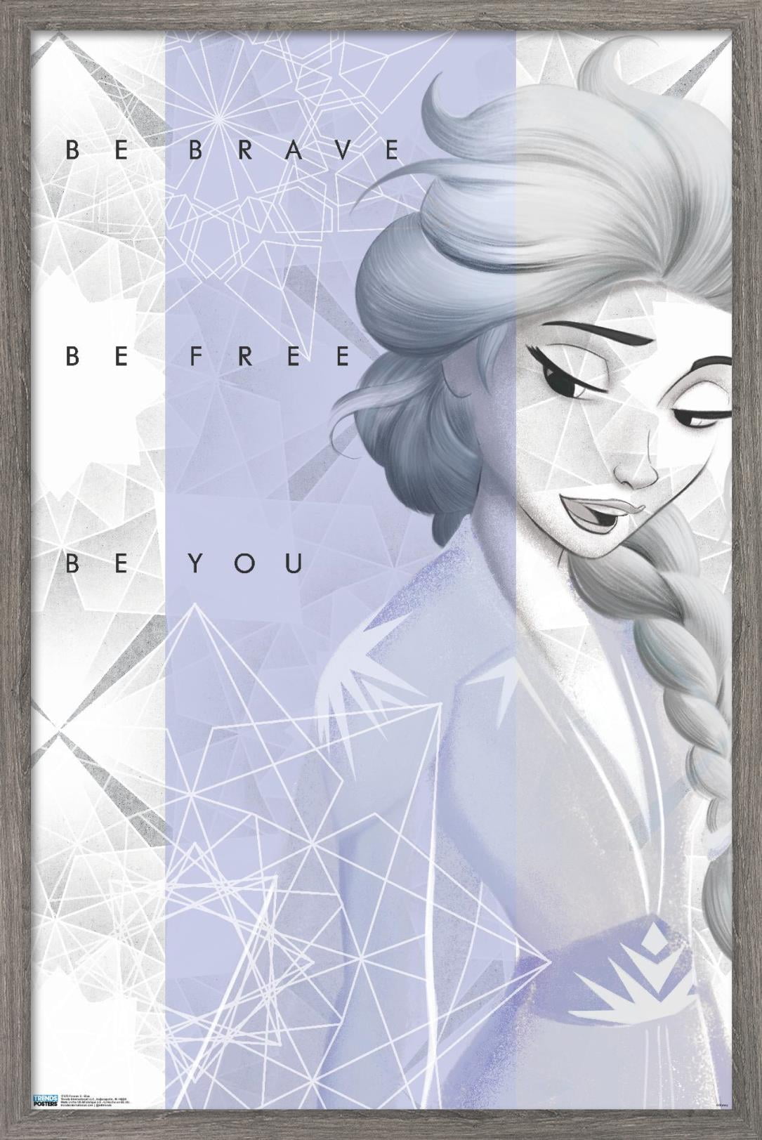 Disney Frozen 2 - Elsa Wall Poster, 22.375" x 34", Framed - Walmart.com