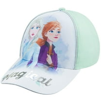 Disney Girls' Frozen Baseball Cap - Princess Elsa and Anna Curved Brim ...