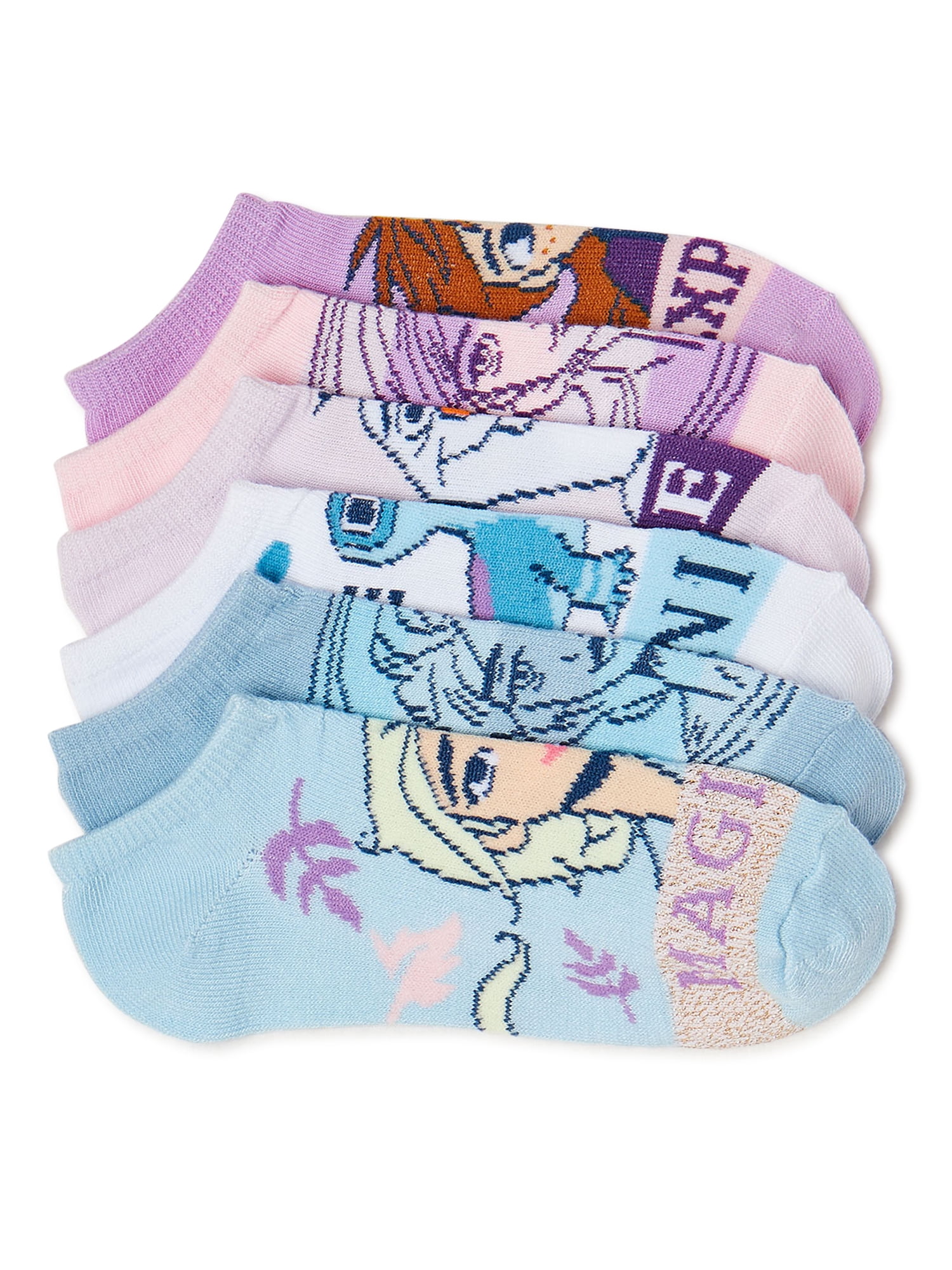 Disney Frozen 2 Girls Socks, No-Show Socks, 6-Pack, Medium - Walmart.com