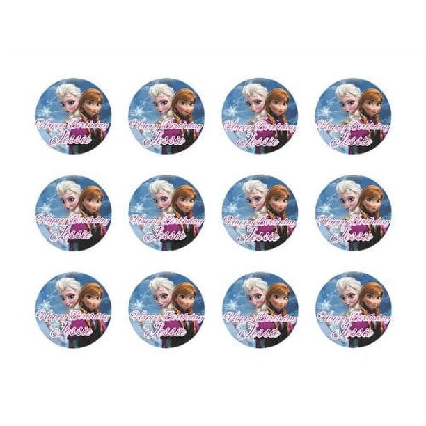 Disney Frozen 2 Inch Round Edible Image Cake Toppers Frosting Sheets ...