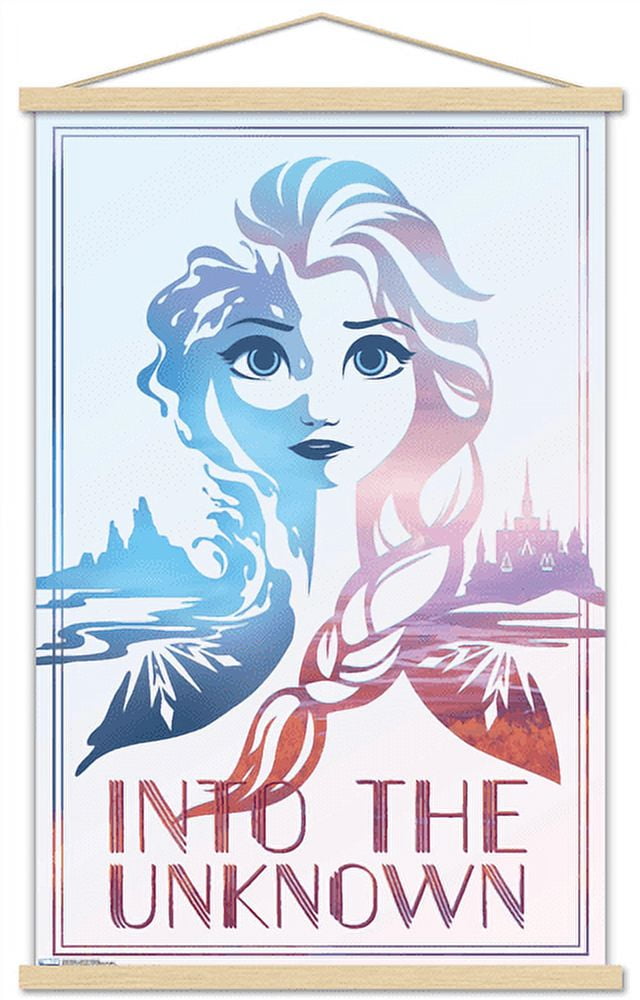 Disney Frozen 2 - Into the Unknown Wall Poster with Wooden Magnetic ...