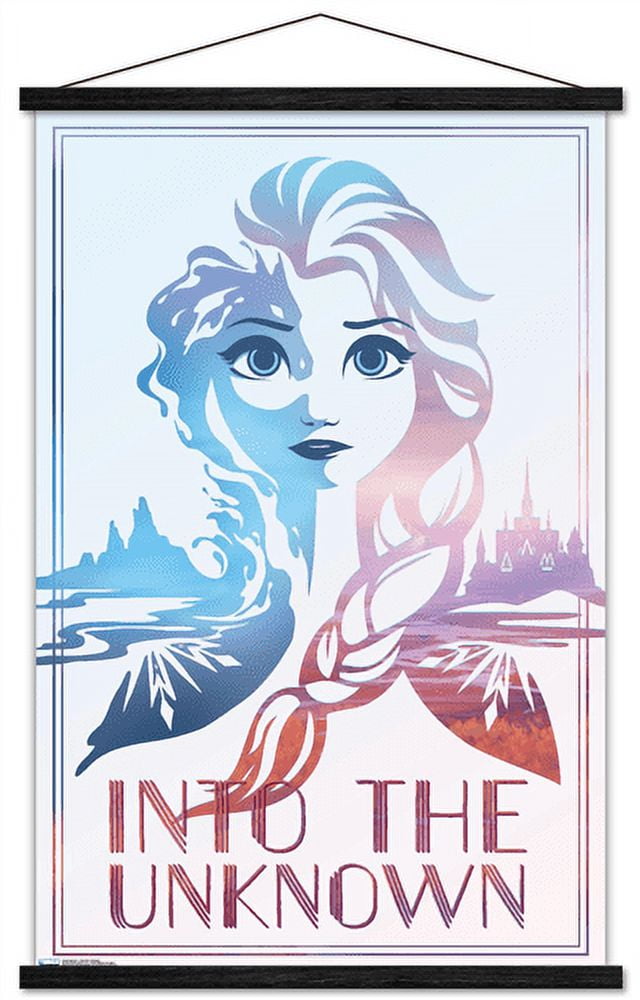 Disney Frozen 2 - Into the Unknown Wall Poster with Wooden Magnetic ...