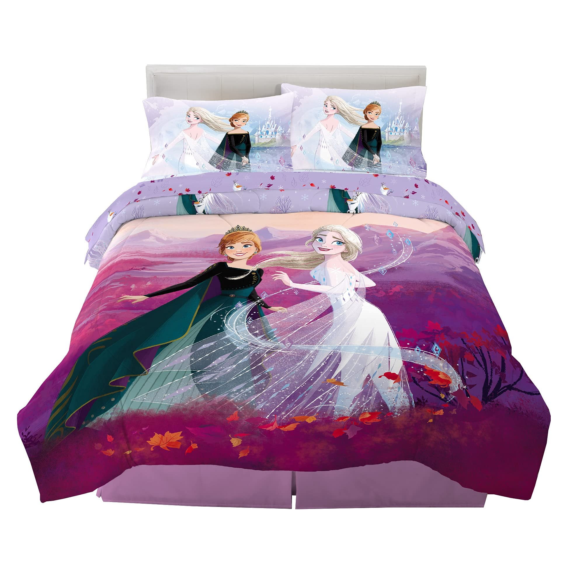 Disney Frozen 2 Kids Bedding Full Size Comforter & Sheets, 5 Piece Set ...