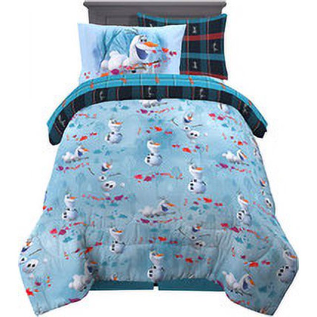 Disney Frozen 2 Olaf Twin Bed Set, 5pc Microfiber Bedding with ...